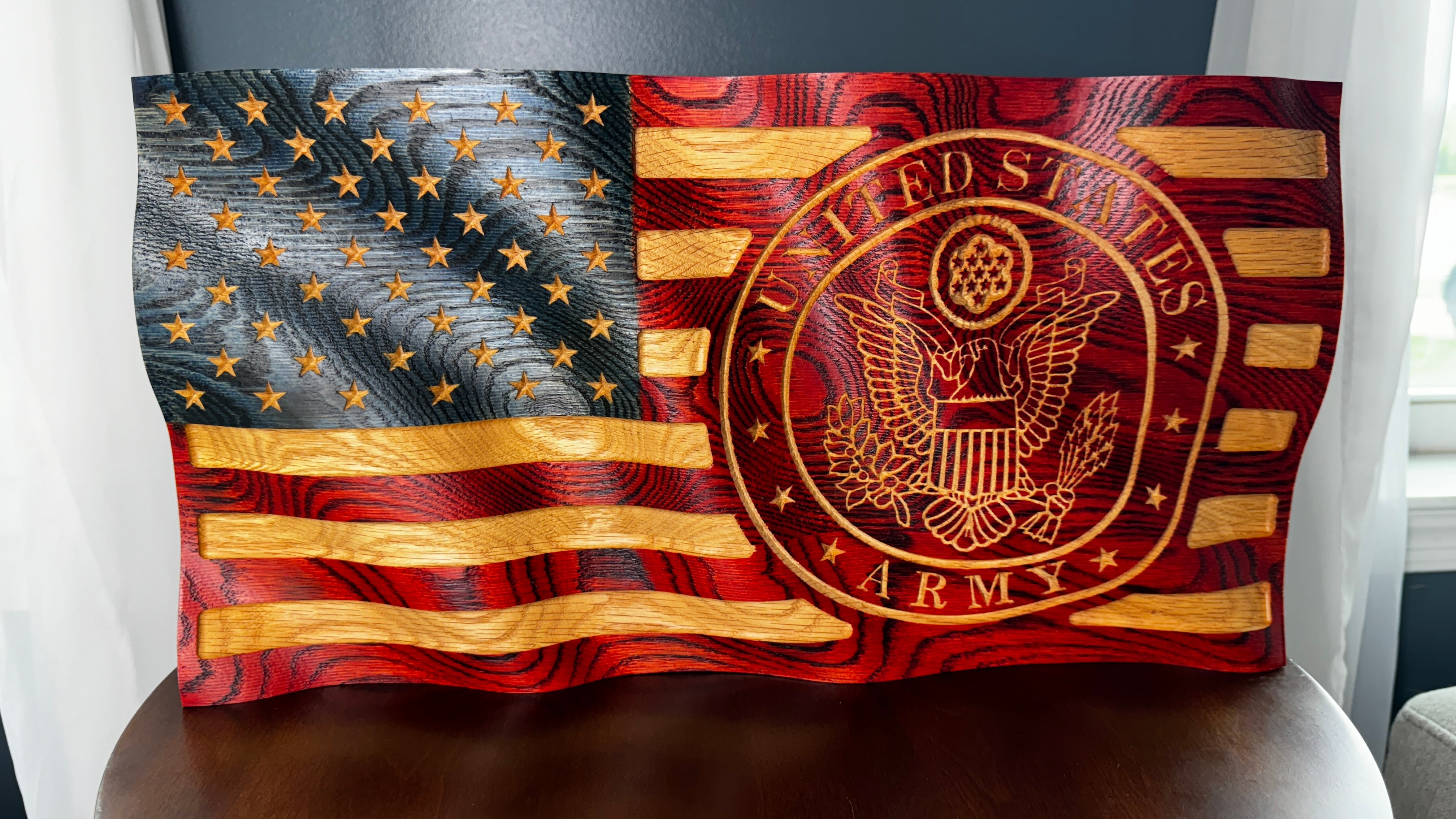 Army Wave Flag (Personalization Available) | Lumber Frog Creations LLC