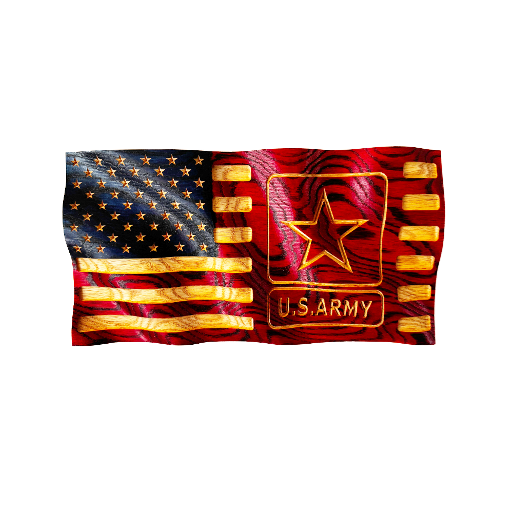 Army Wave Flag - 13.5 Inch | Lumber Frog Creations LLC