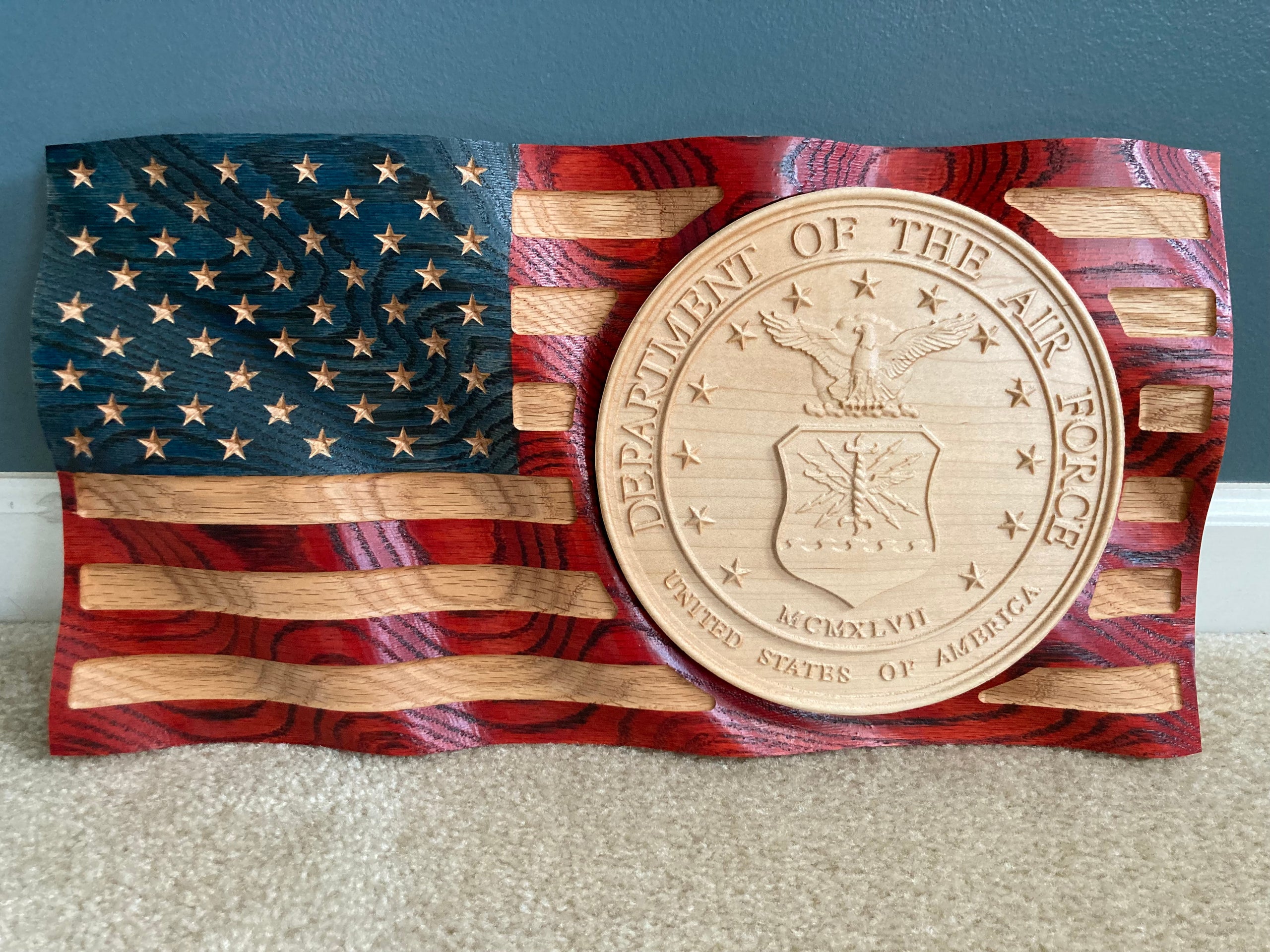 Air Force Wave COA Flag | Lumber Frog Creations LLC