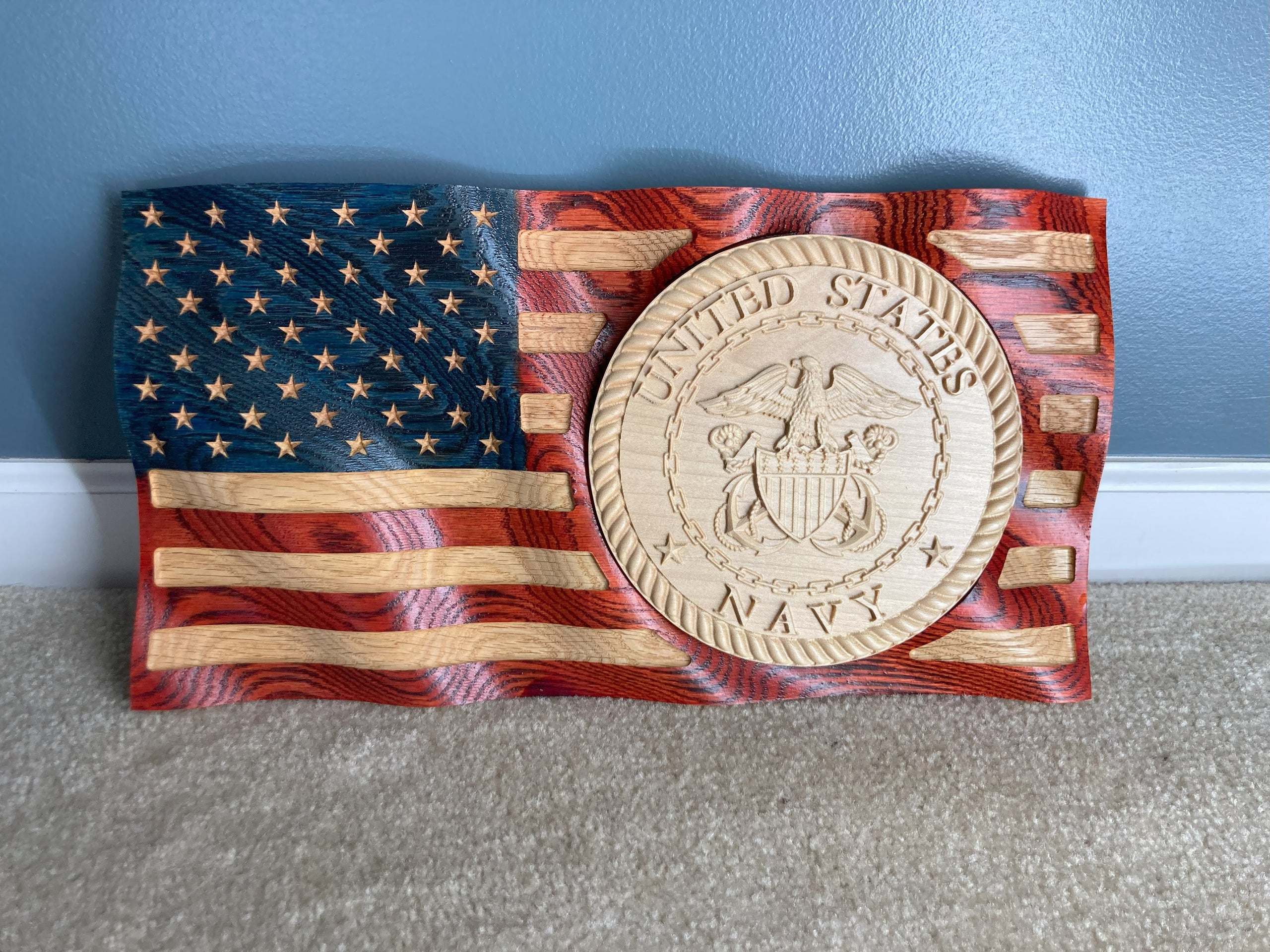 Navy Wave COA Flag | Lumber Frog Creations LLC