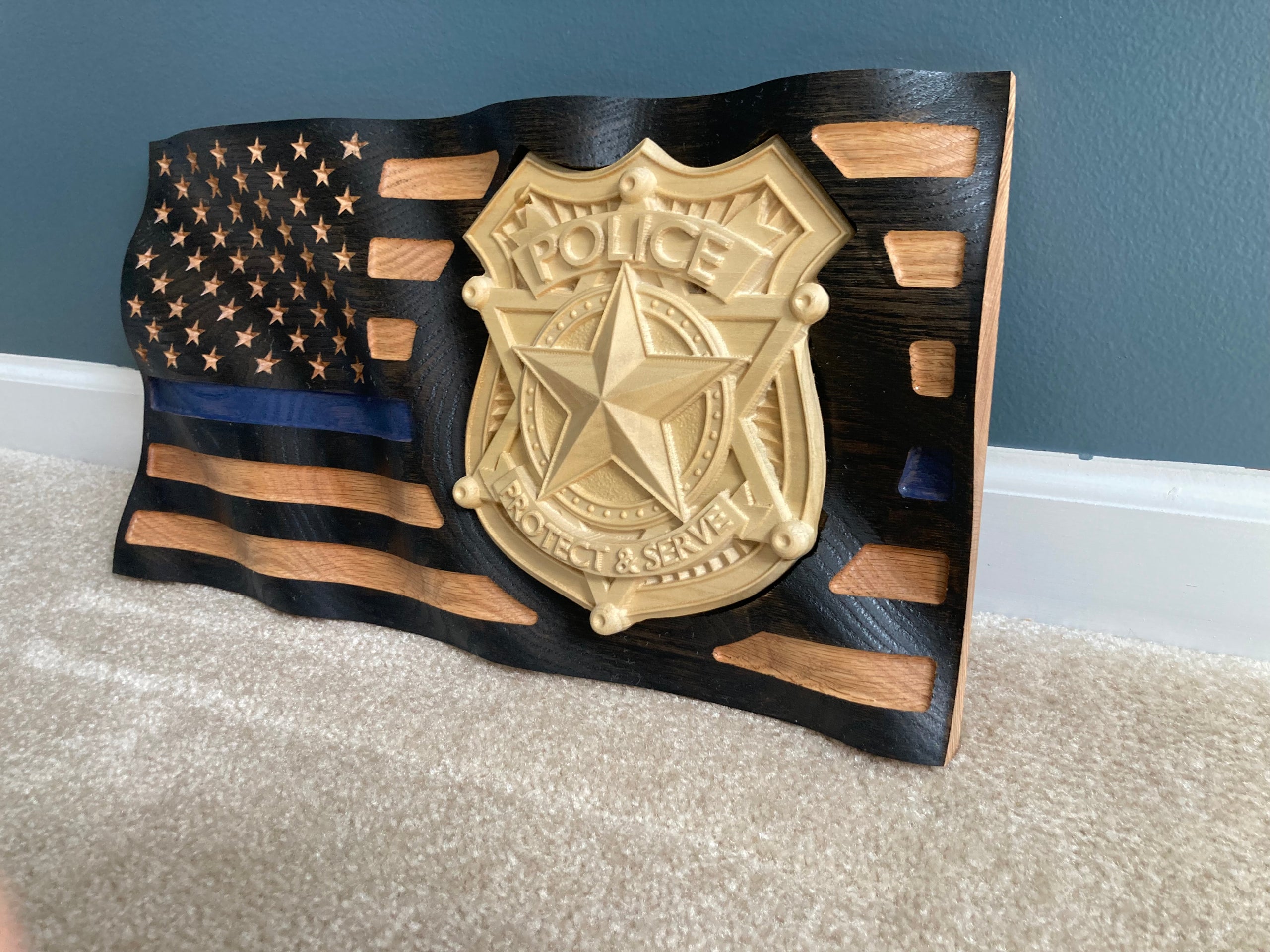 Police Wave Seal Flag | Lumber Frog Creations LLC