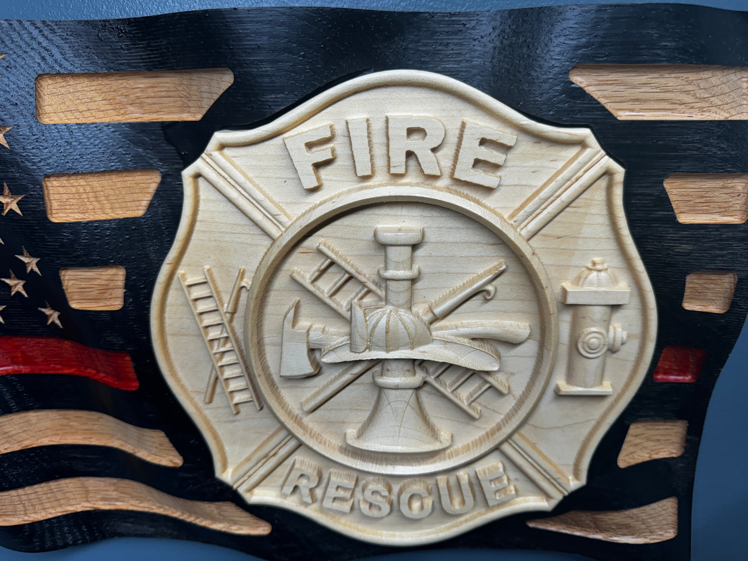 Firefighter Wave Seal Flag (Personalization Available) | Lumber Frog ...