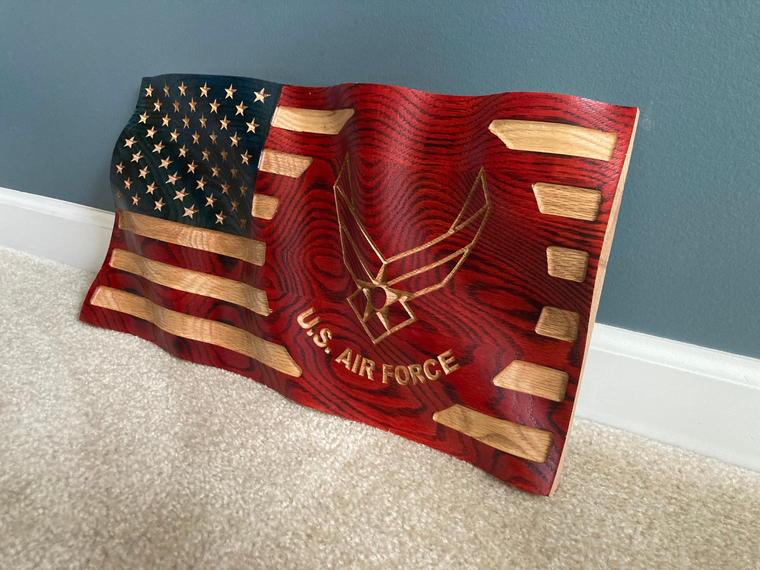Air Force Wave Flag | Lumber Frog Creations LLC