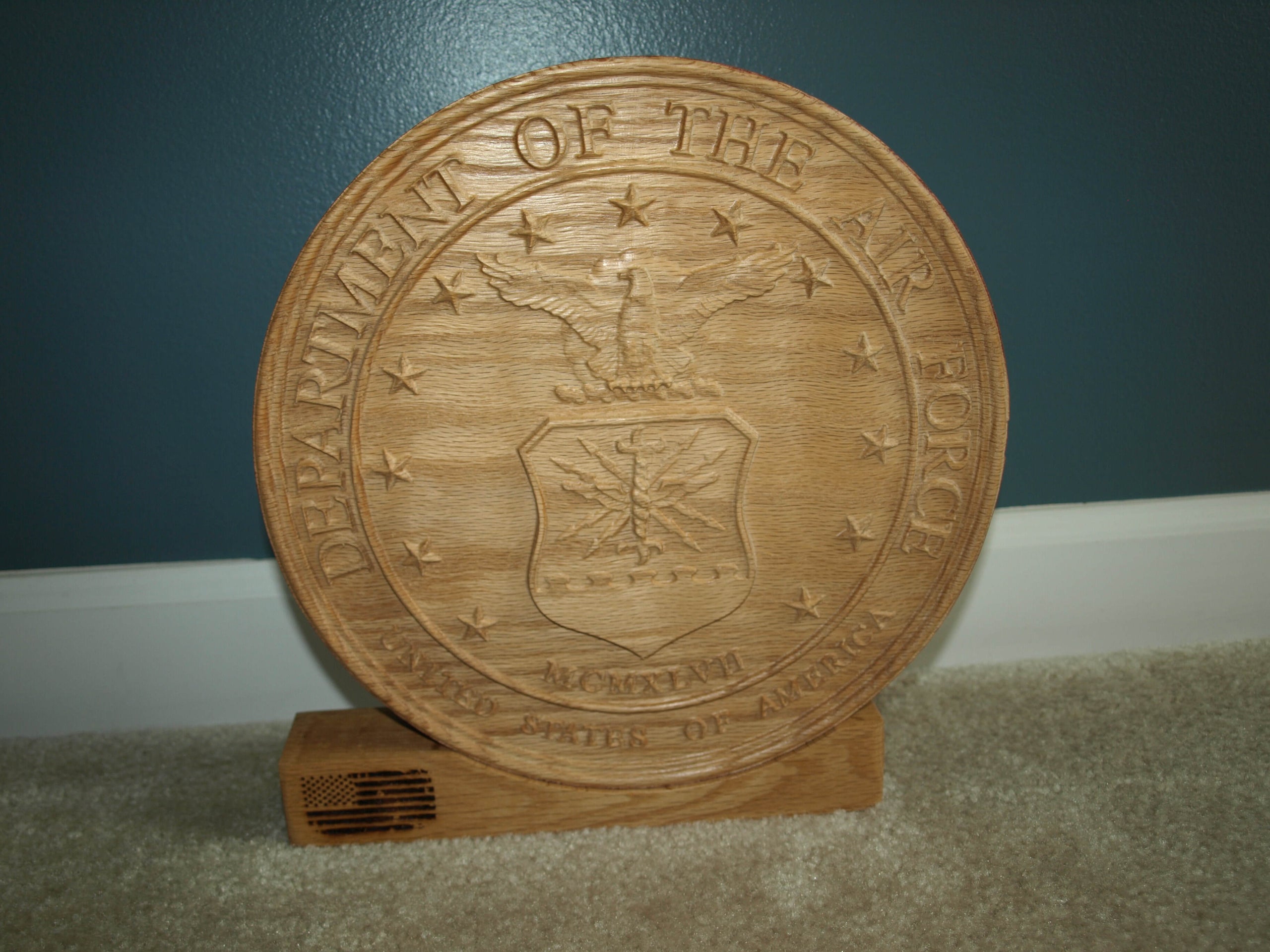 11" Air Force Coat of Arms | Lumber Frog Creations LLC