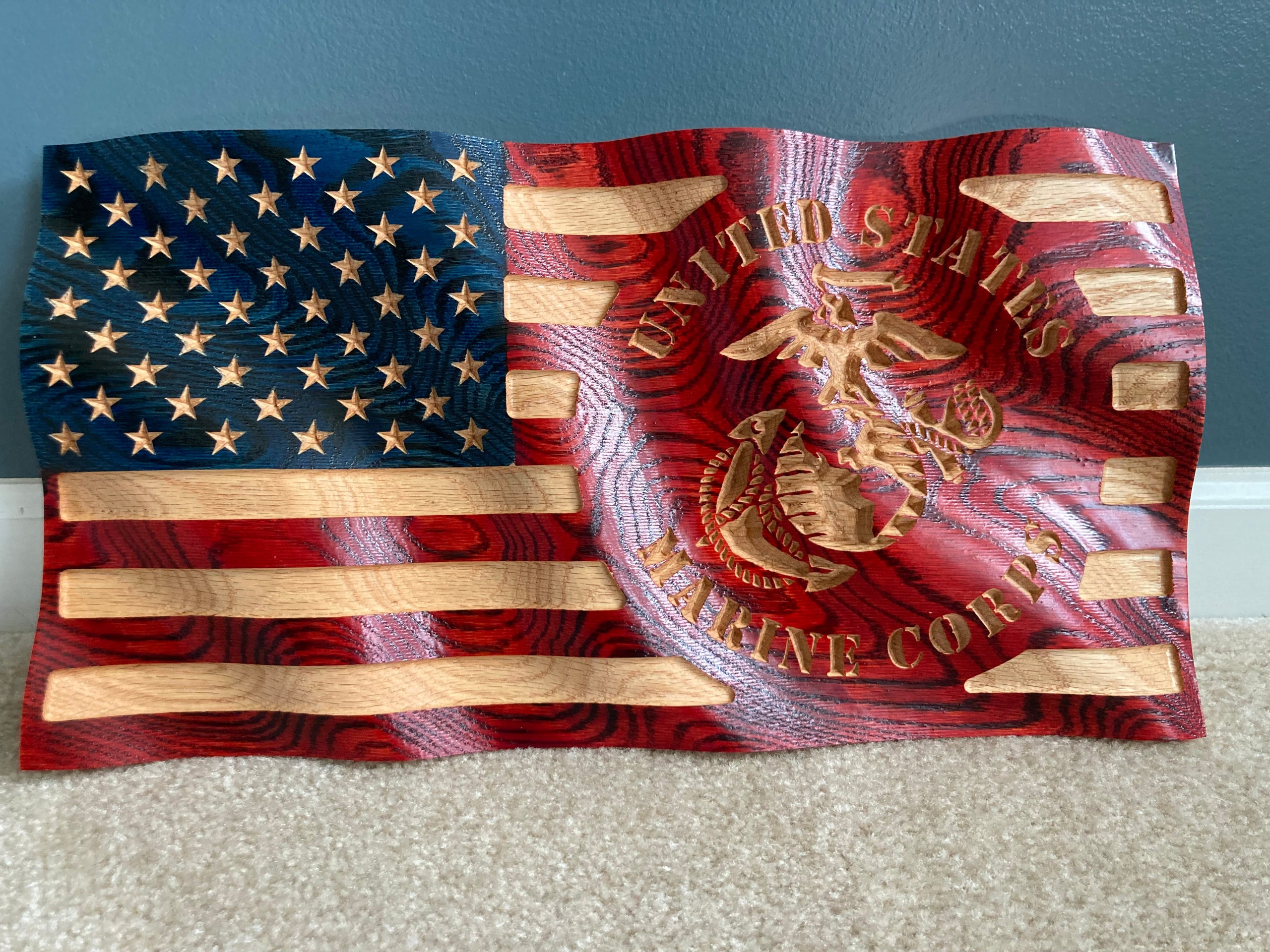 Marine Corps Wave Flag | Lumber Frog Creations LLC